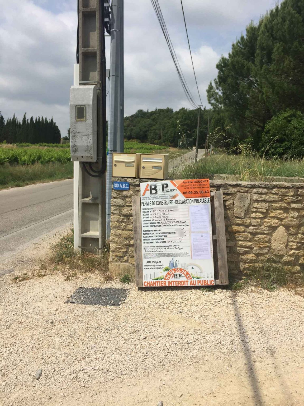 Permis de construire garage Vaison la Romaine - ABE Project